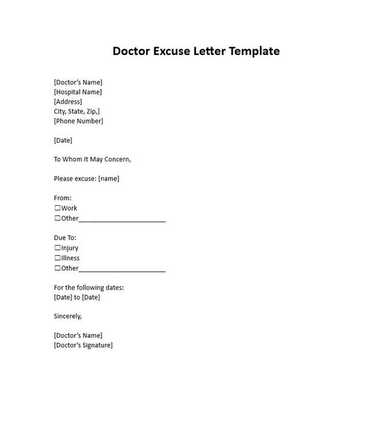 Nota Del Doctor Para La Plantilla De Ausencia Laboral Nota Del Doctor Para La Plantilla De Ausencia Laboral
