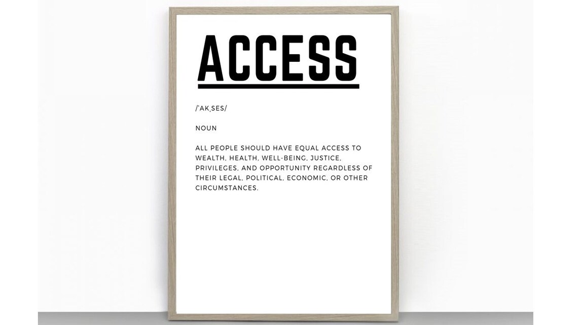 Access Definition Social Justice Print Equality Print - Etsy
