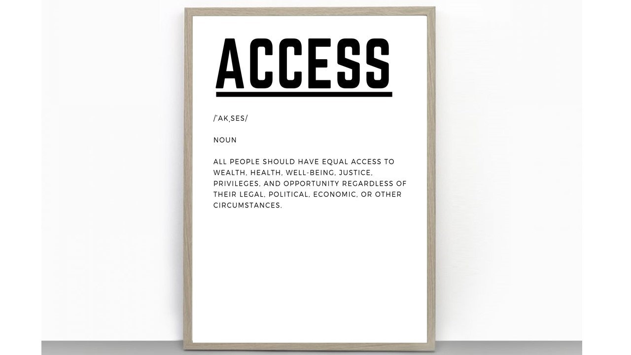Access Definition Social Justice Print Equality Print - Etsy