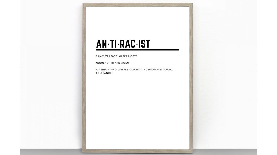 Anti Racist Definition Print Diversity Print Equality Print Etsy