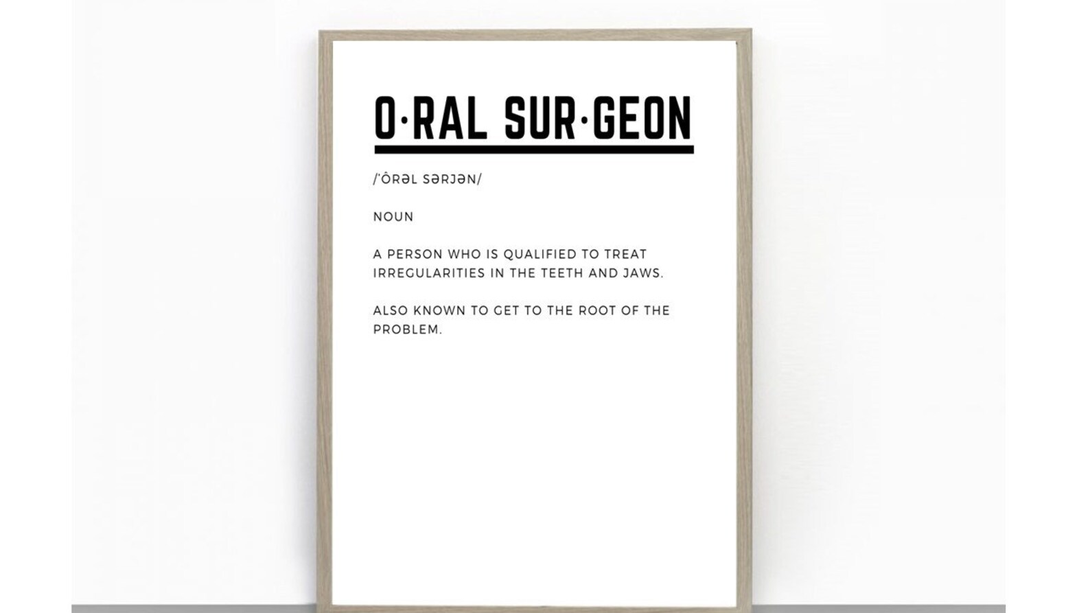 Oral Surgeon Definition Print, Oral Surgeon Student Gift, Oral Surgeon ...