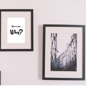 What is Your Why Quote, Daily Reminder, Motivational Wall Art, Life ...
