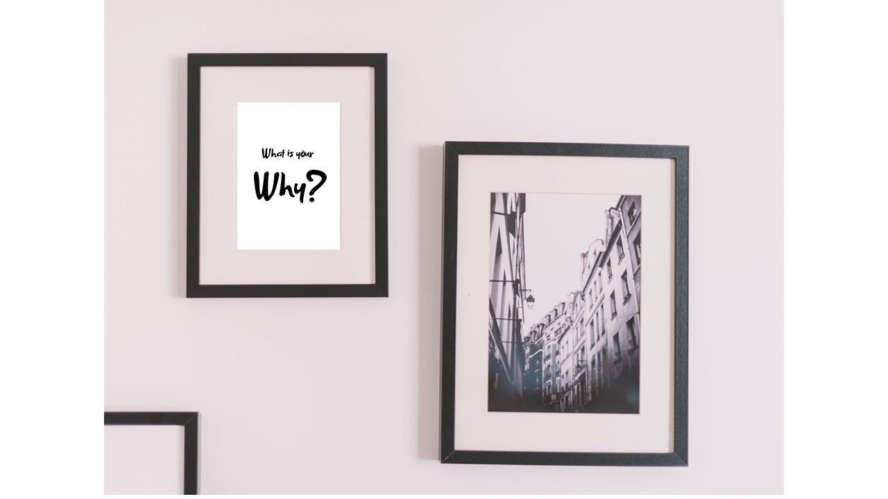 What is Your Why Quote Daily Reminder Motivational Wall Art | Etsy