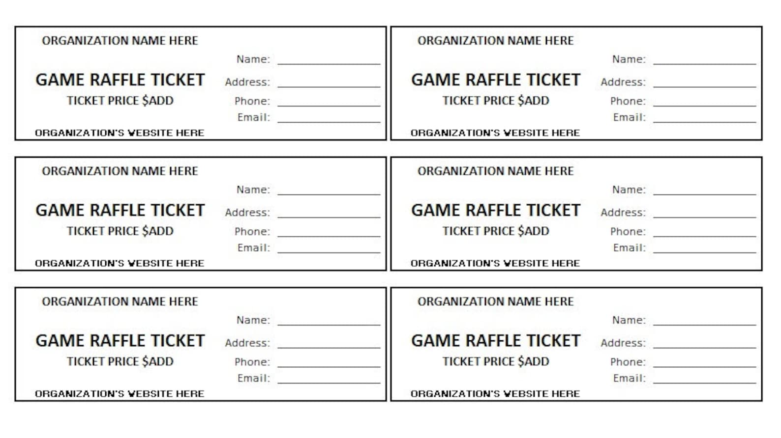Editable Game Raffle Ticket, Game Raffle, Enter to Win Printable Ticket ...