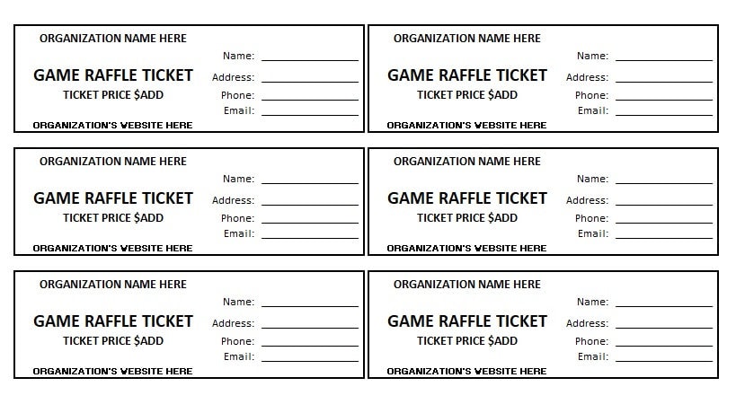 Editable Game Raffle Ticket, Game Raffle, Enter to Win Printable Ticket ...