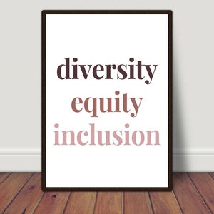 Equity, Humanity Art, Diversity Print, Equality Printable, Home Decor ...