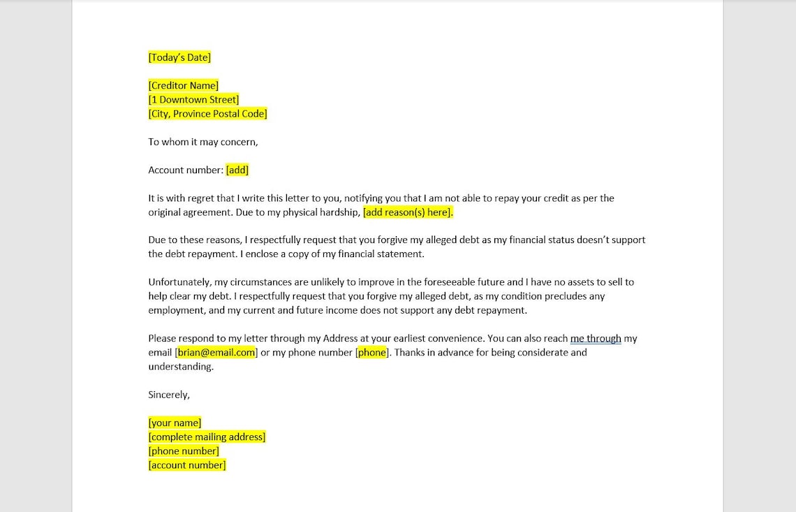 Request to Write off a Debt Letter, Request to Write off a Debt Letter ...