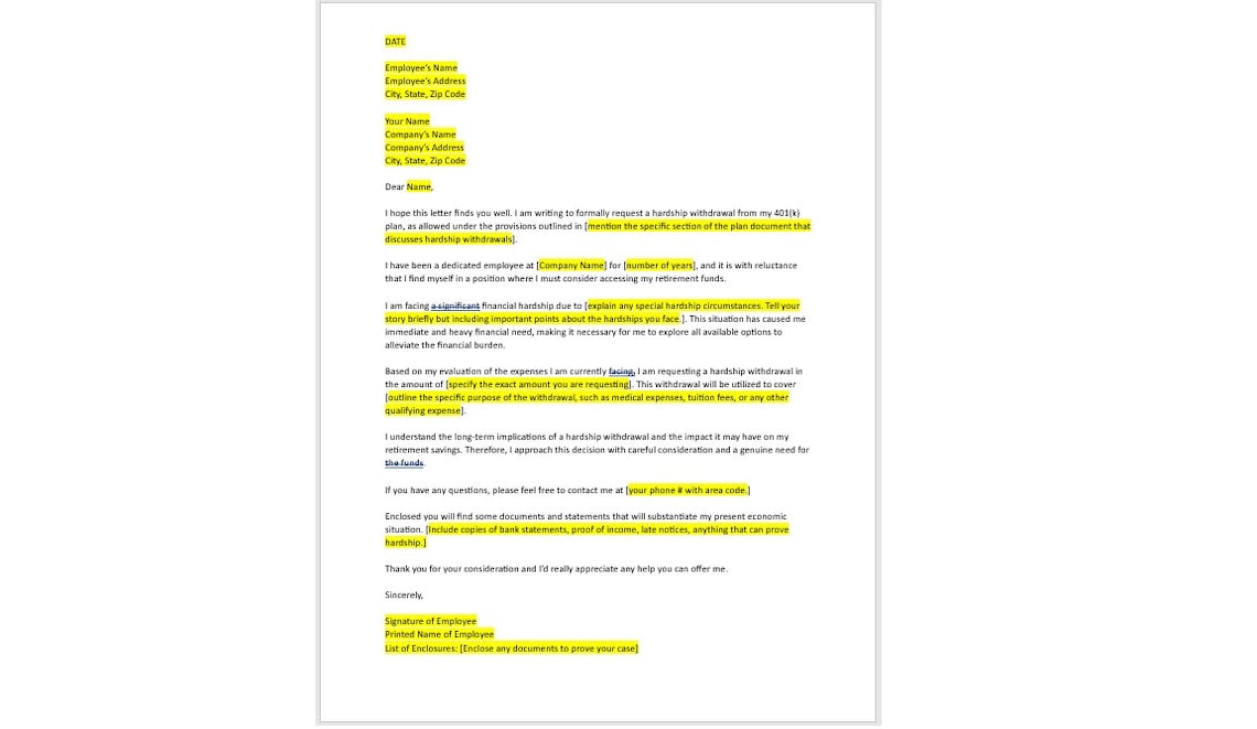 Hardship Letter For 401k Withdrawal 401k Hardship Withdrawal Letter hardship-letter-for-401k-withdrawal-401k-hardship-withdrawal-letter