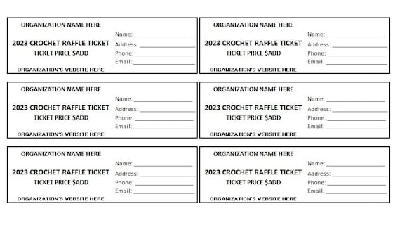 Excel Raffle Ticket Template