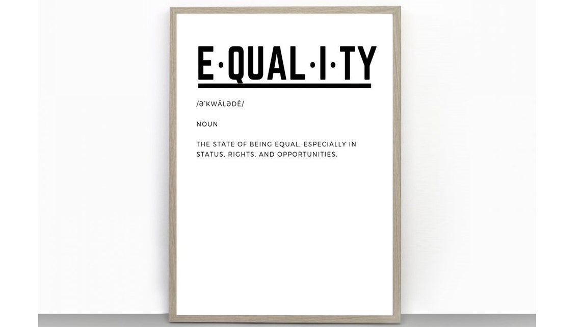 Equality Definition, Social Justice Print, Equality Print, Diversity ...