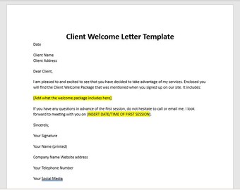 Client Letter Format