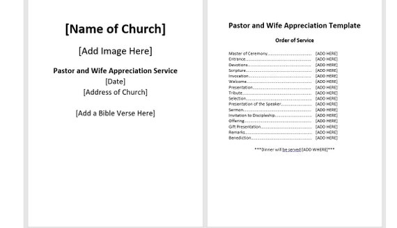 Sample Pastor Appreciation Program Free Pastor Appreciation Flyer