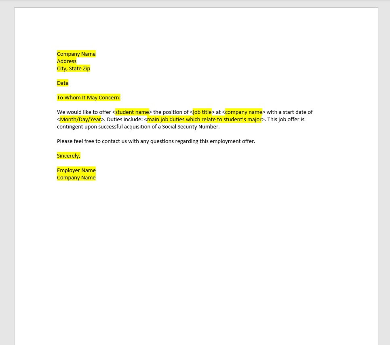 Job Offer, Job Offer Letter, Job Offer Template Letter, Job Offer ...