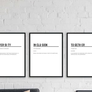 Set of 3 Social Justice Prints, Diversity Print, Together Print ...