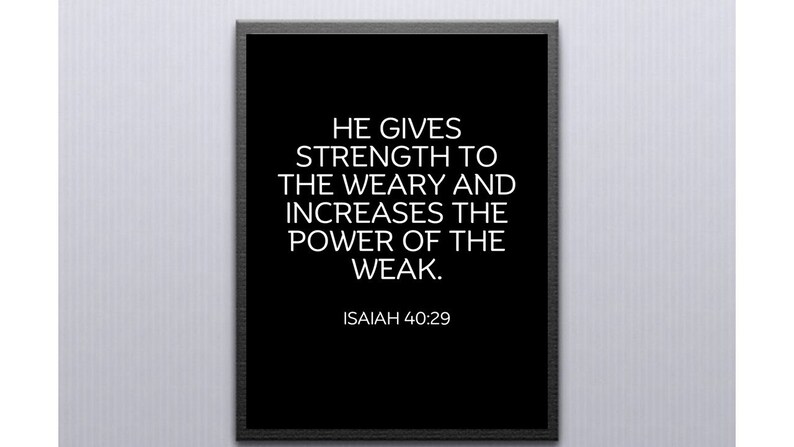 He Gives Strength to the Weary.., Isaiah 40:29, Religion Print ...