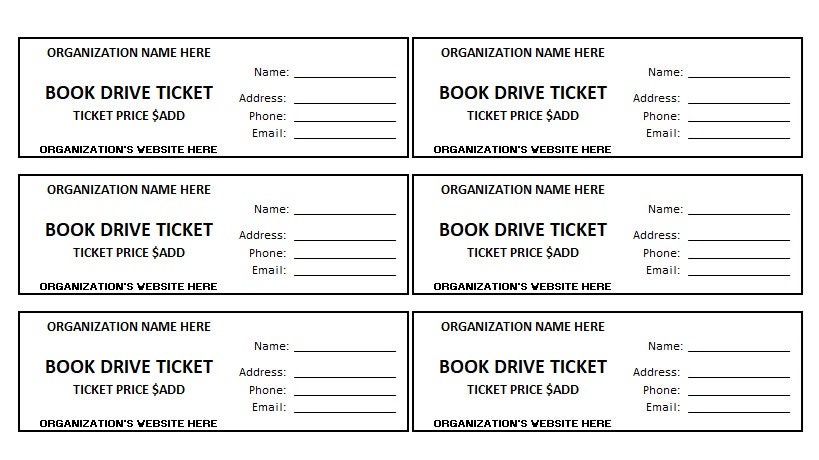 Editable Book Drive Raffle Ticket, Book Drive Raffle, Enter to Win ...