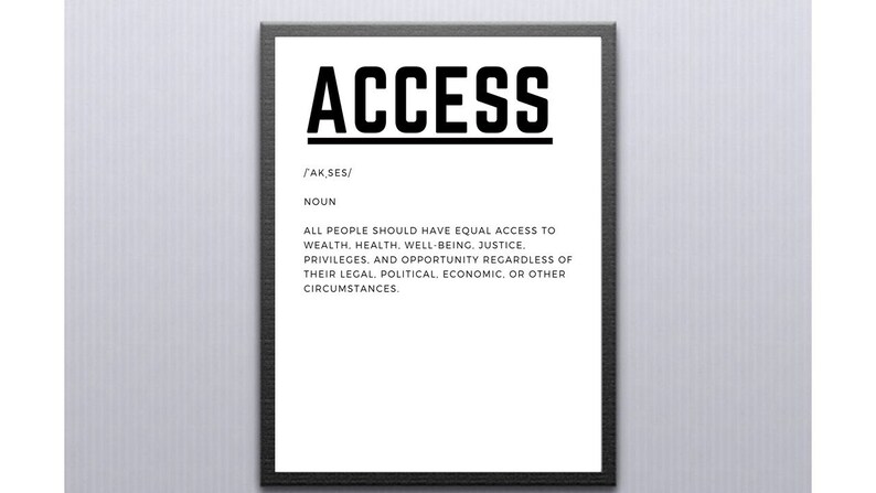 Access Definition Social Justice Print Equality Print - Etsy