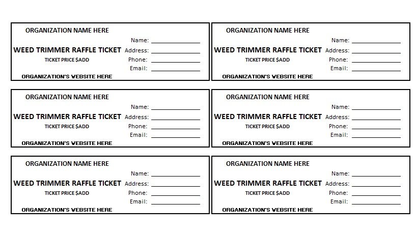Editable Weed Trimmer Raffle Ticket, Weed Trimmer Raffle, Enter to Win ...