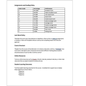 Editable School Syllabus Template, Editable Syllabus, School Syllabus ...