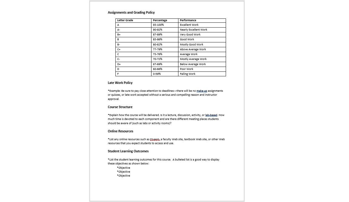 Editable School Syllabus Template, Editable Syllabus, School Syllabus ...
