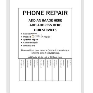 Phone Repair Flyer Template - Etsy