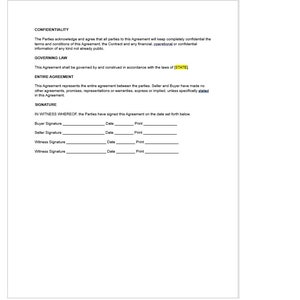 Editable Snake Bill of Sale Template, Editable Bill of Sale, Bill of ...