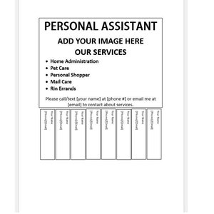 Personal Assistant Flyer - Etsy