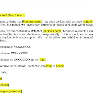 Credit Reference Template - Etsy