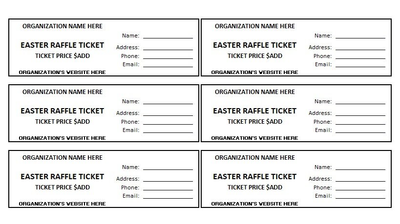 Editable Easter Raffle Ticket, Easter Raffle, Enter to Win Printable ...
