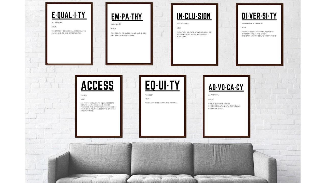 Set of 7 Social Justice Prints Equality Print Inclusion - Etsy