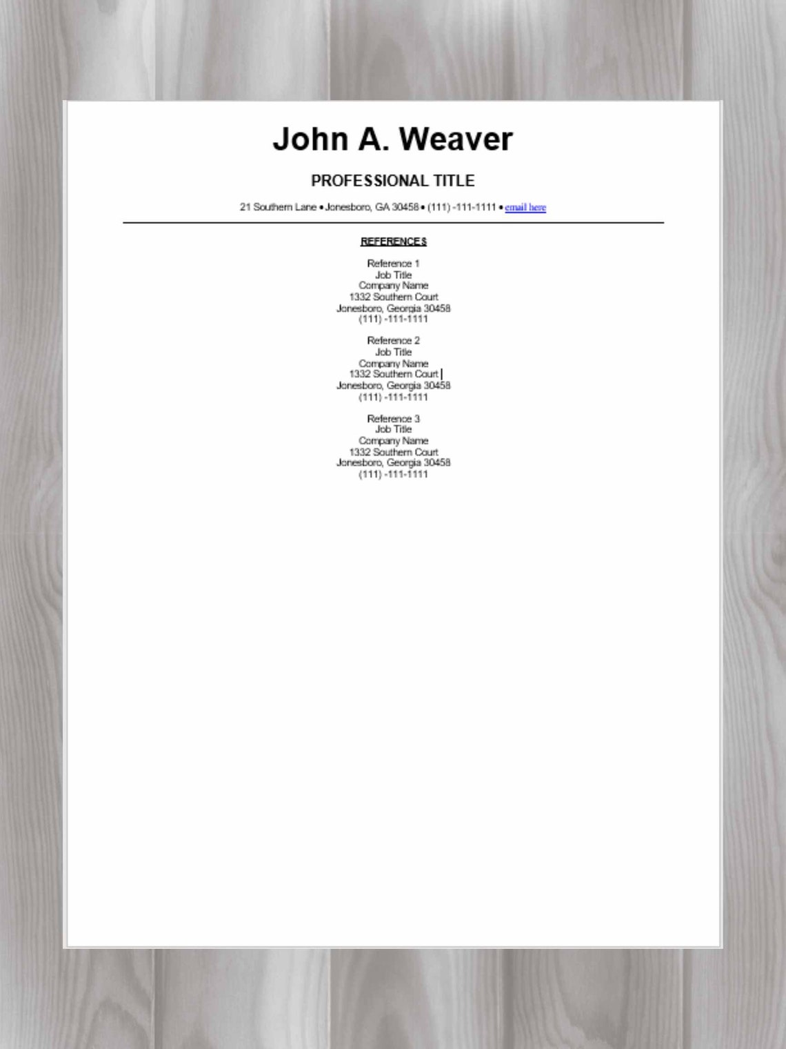 Custom Resume Minimalist Resume Template Word Modern Resume - Etsy