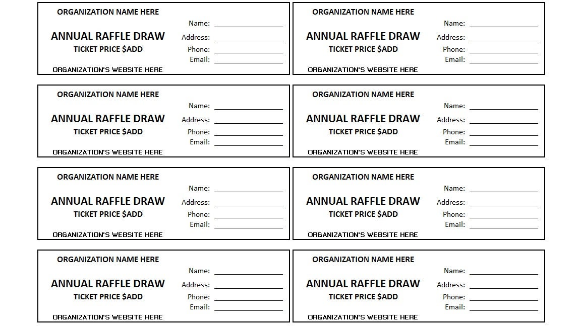 Boleto de rifa de rifa anual editable, rifa de rifa anual, boleto ...