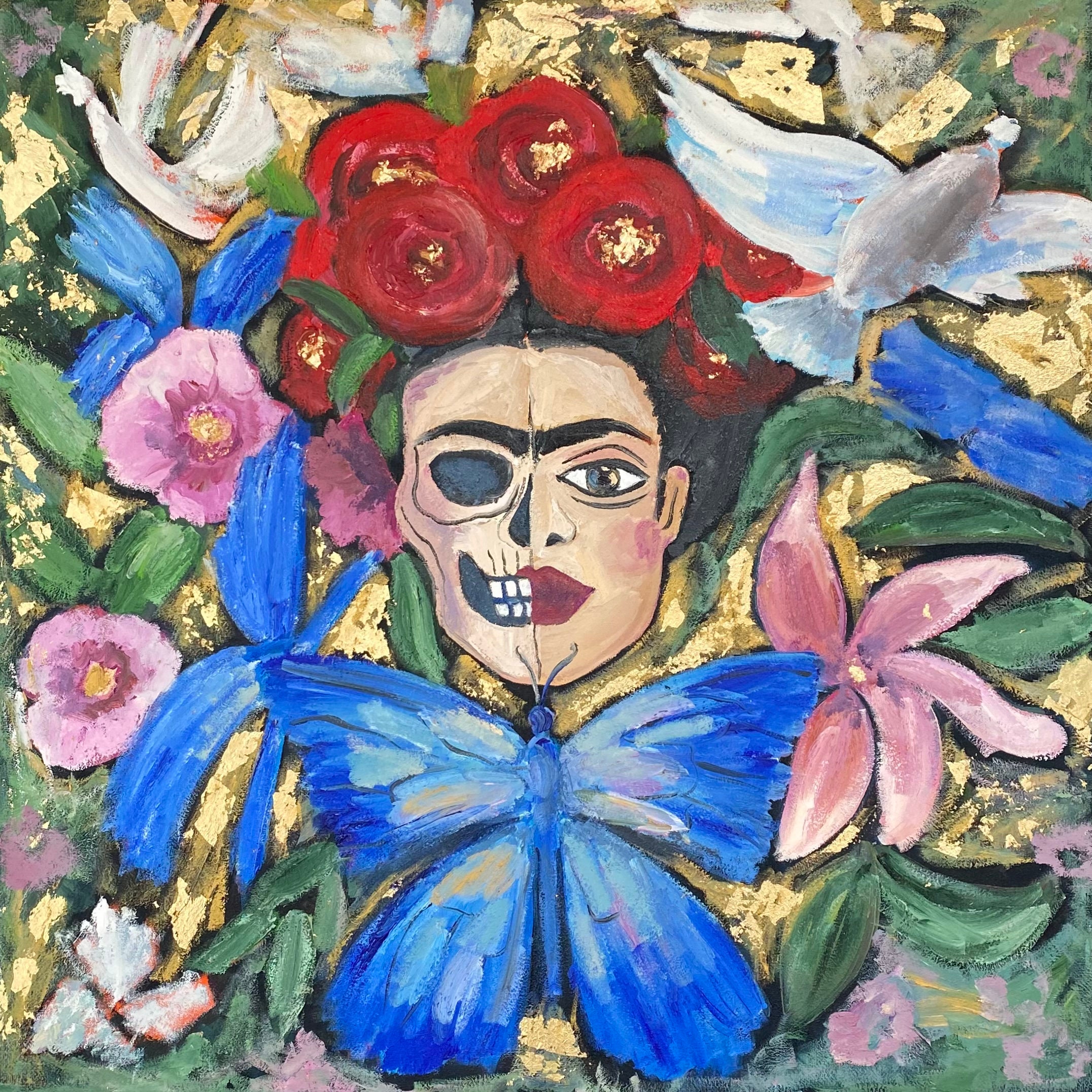 Frida Kahlo Original Oil painting on canvas Big canvas | Etsy