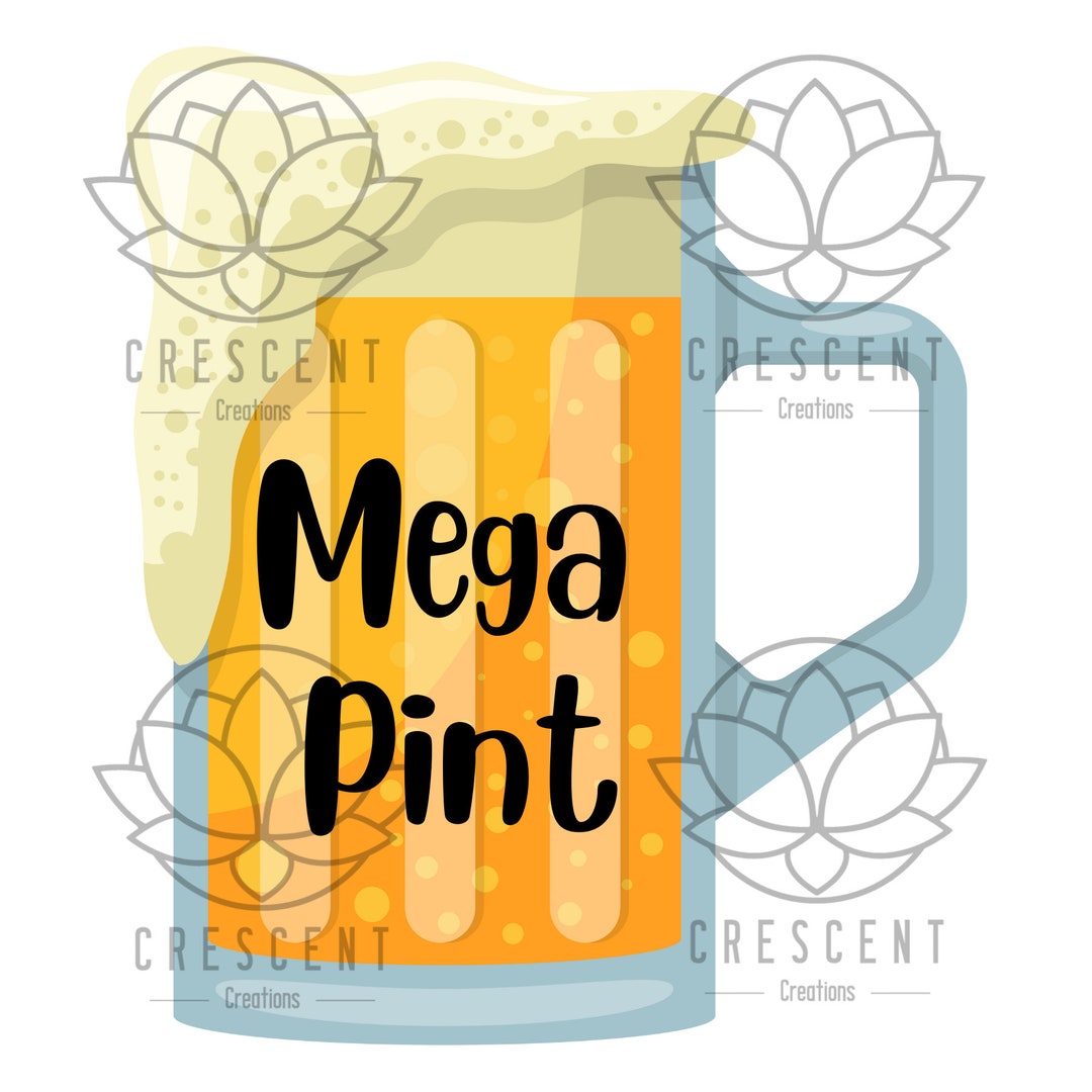 Mega Pint PNG Clipart Cut File - Etsy