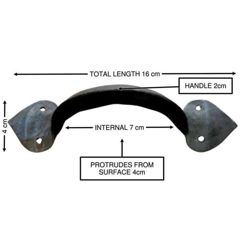 Wrought Iron Cupboard. Drawer, Door, Pull Handle, Bow Handle, Arrowhead Hand Forged. Black ...