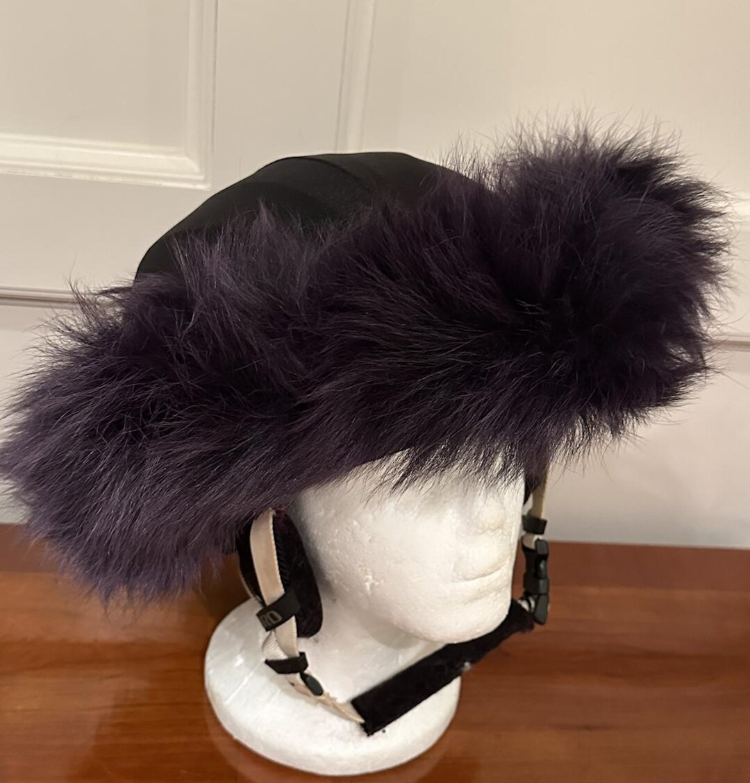 Purple Upcycled Fox Fur Ski Helmet Cover Head Band - Etsy
