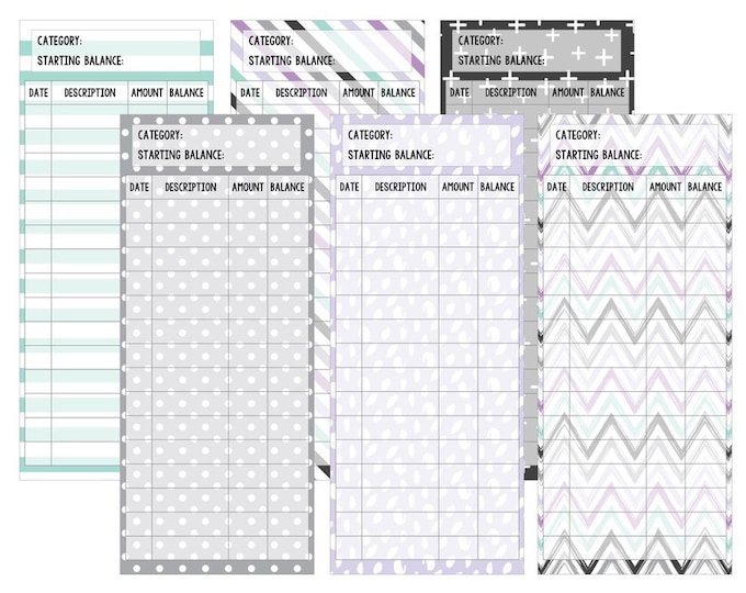 Printable Expense Tracker - Spending Tracker - Cashless Envelope System ...
