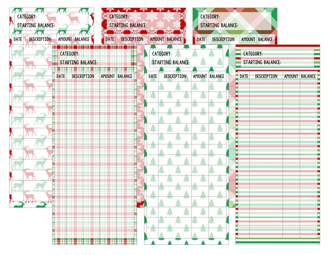 Christmas Spending Tracker, Cashless Spending, Cash Spending Tracker ...