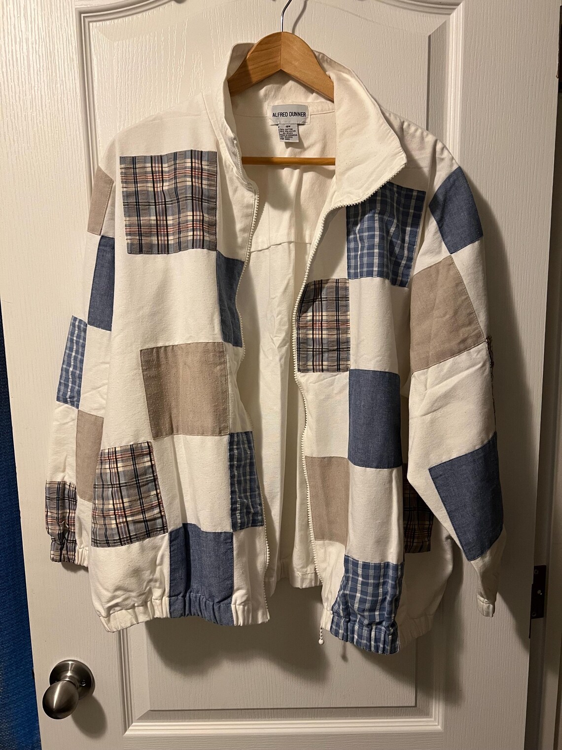 Patchwork Preppy Cotton Jacket - Etsy
