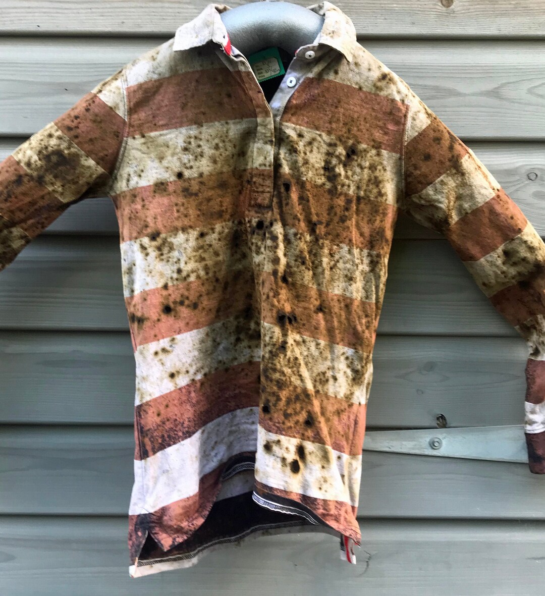 Distressed Striped Rugby Polo Shirt - 33" / Small - ST01 - Etsy