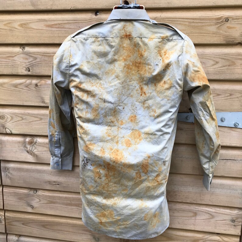 Rust Chemical Dyed Shirt Postapo Stained Wasteland Clothing | Etsy