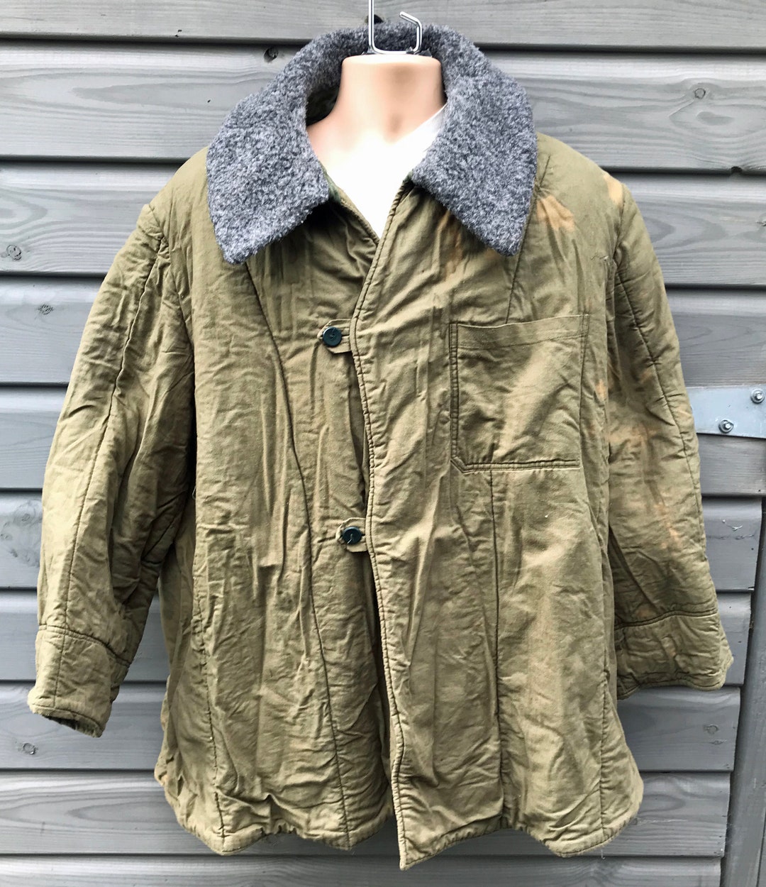 Distressed Soviet Padded Fufaika Vatnik Telogreika 46 / XXL - Etsy