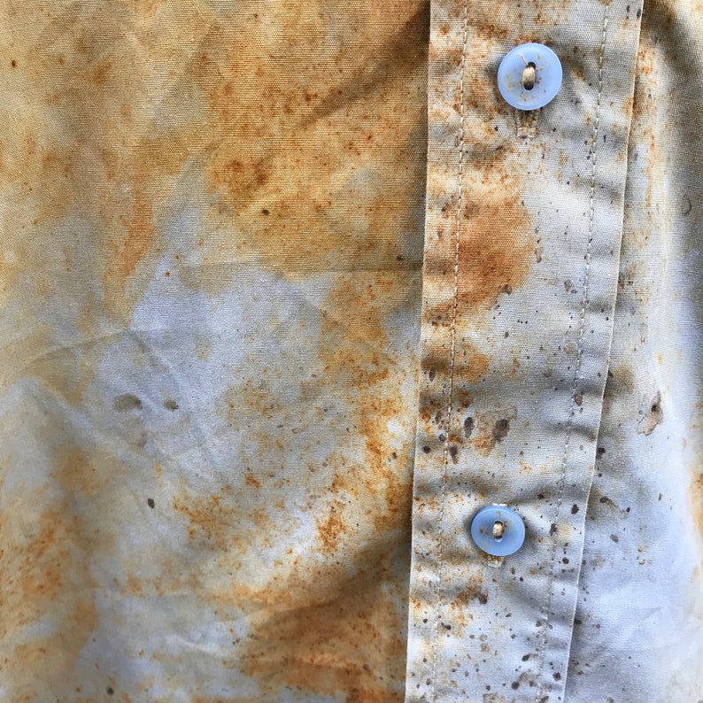 Rust Chemical Dyed Shirt Postapo Stained Wasteland Clothing | Etsy
