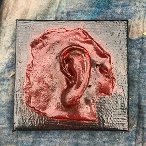 MATURE - Necrotic Ear - Latex Covered Mini Canvas - Etsy