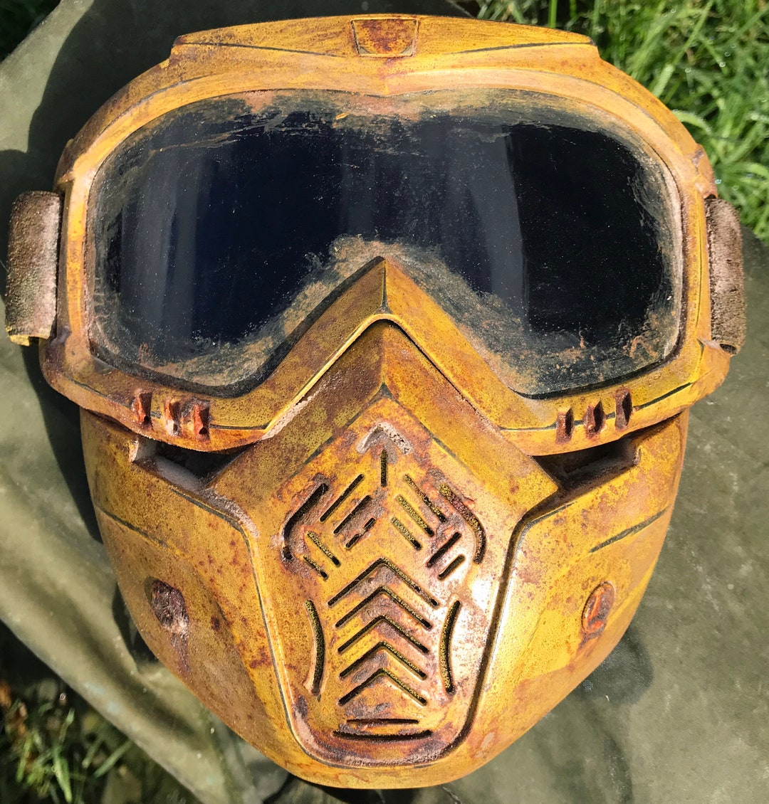 Cyberpunk Post Apocalyptic Distressed Mask Yellow - Etsy