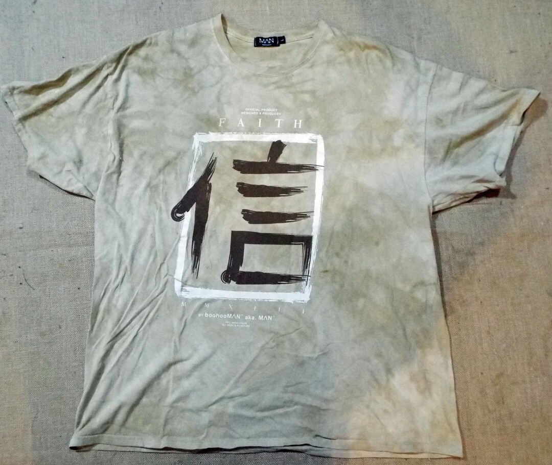 Distressed Oversized T Shirt Post Apocalyptic Wasteland Dirt Dyed XXL ...