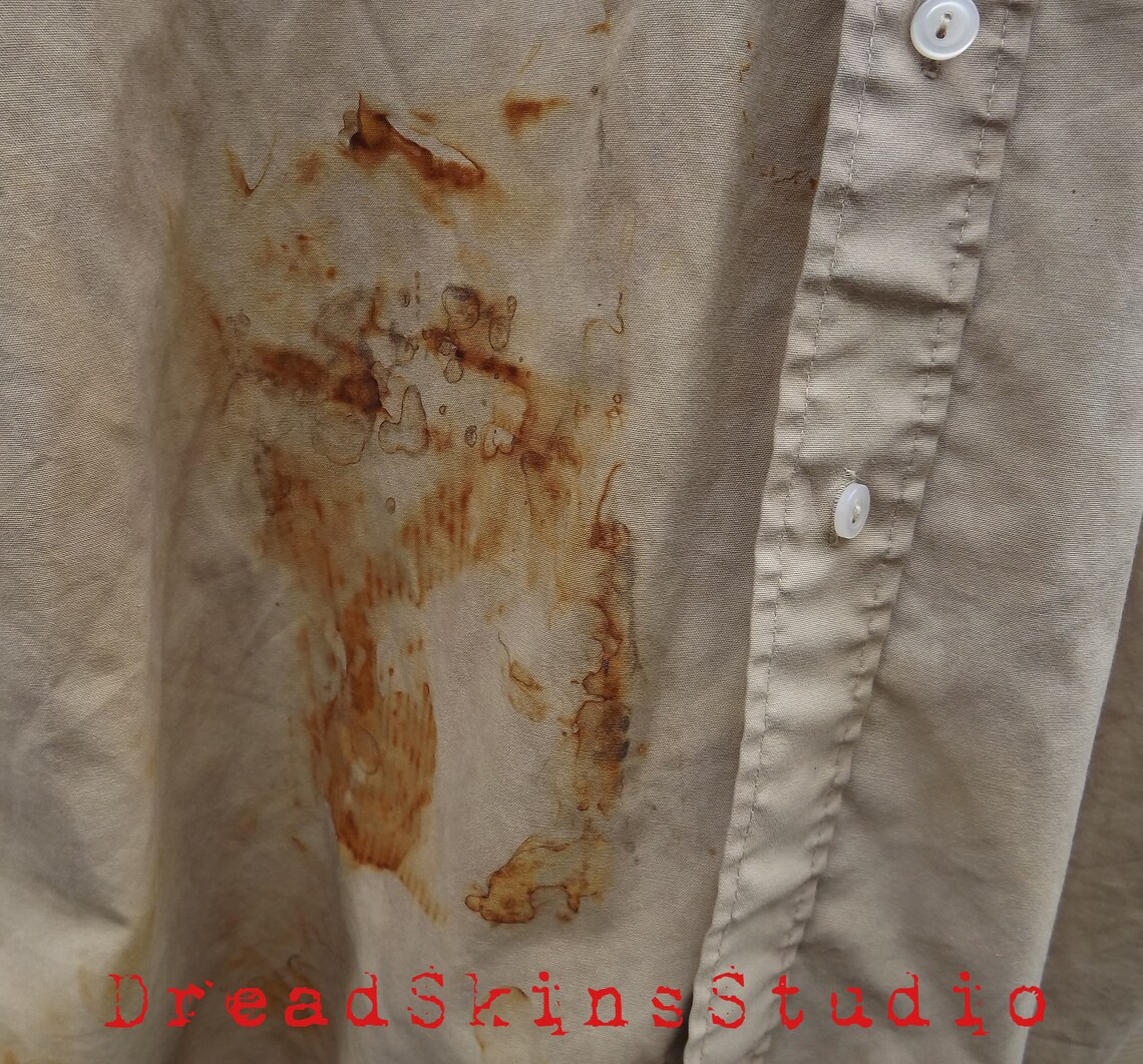 Rust Dyed Shirt Postapocalyptic Dirt Stained Wasteland - Etsy