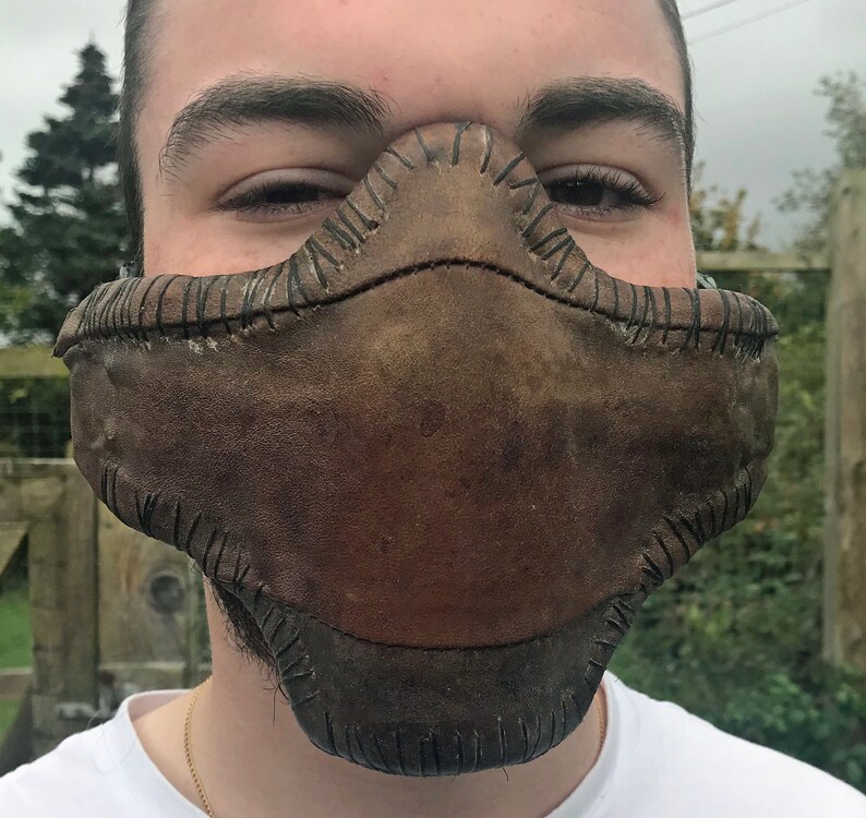 Dystopian Leather Face Mask - Etsy