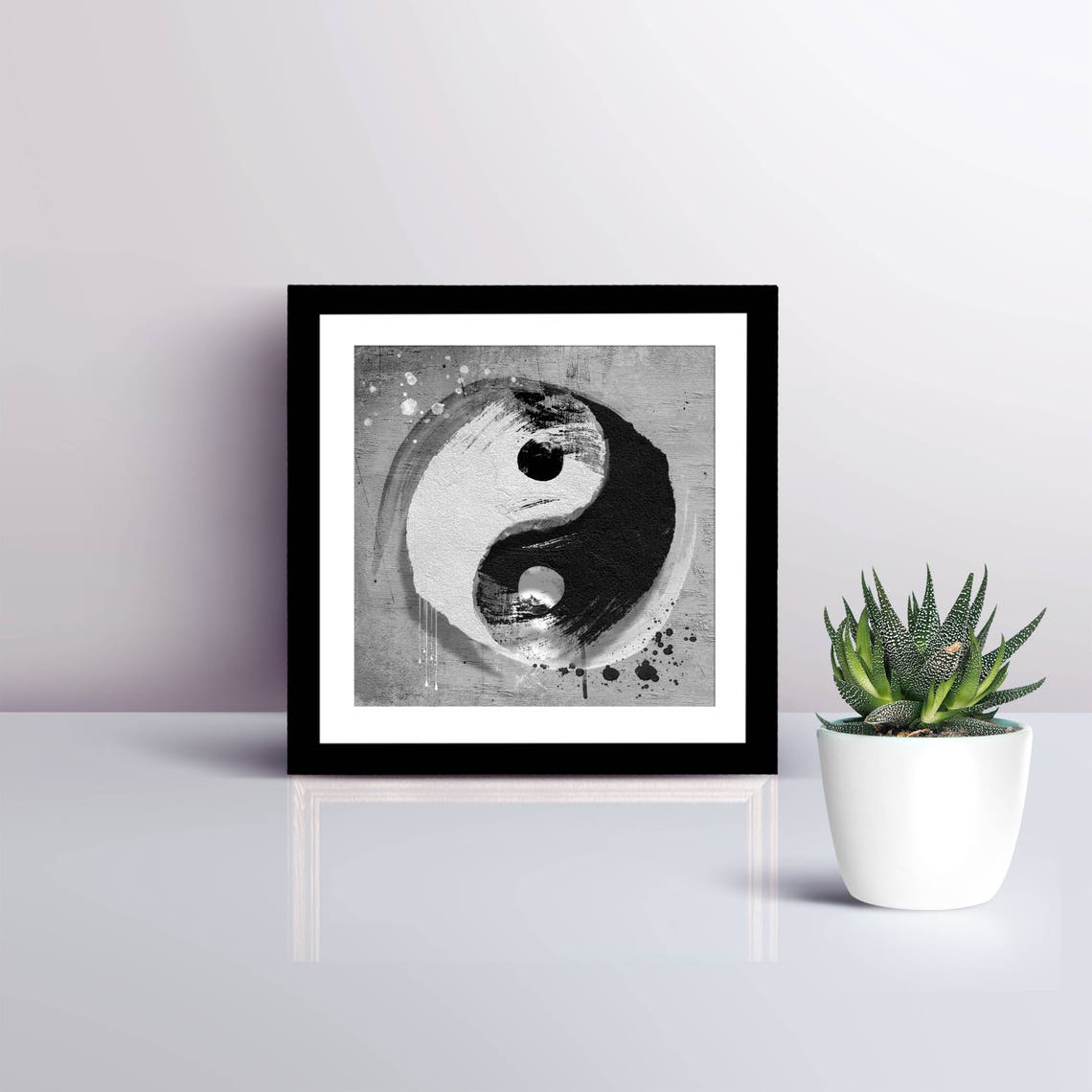 Yin Yang Symbol Poster, Large Abstract Giclee Print, Large Wall Art ...