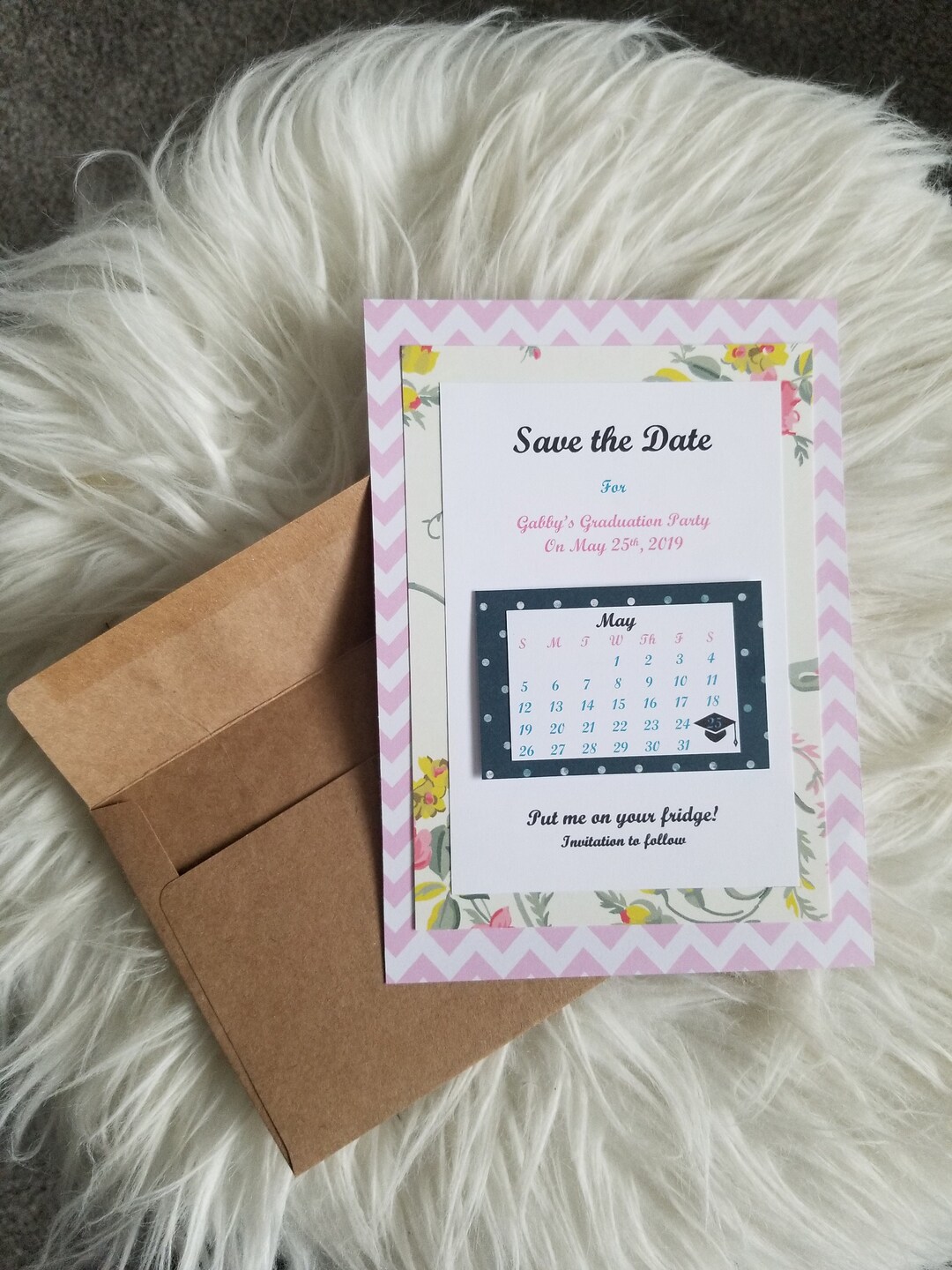 Graduation Party Save-the-date Shabby Chic - Etsy